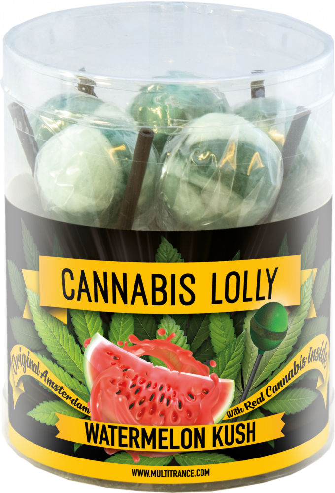 Cannabis Watermelon Kush Lollies – Gift Box (10 Lollies), 24 boxes in ...
