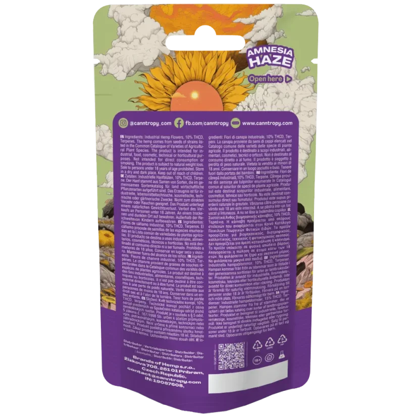 Canntropy THCD Flower Amnesia Haze, 10 % THCD, 1-5 g